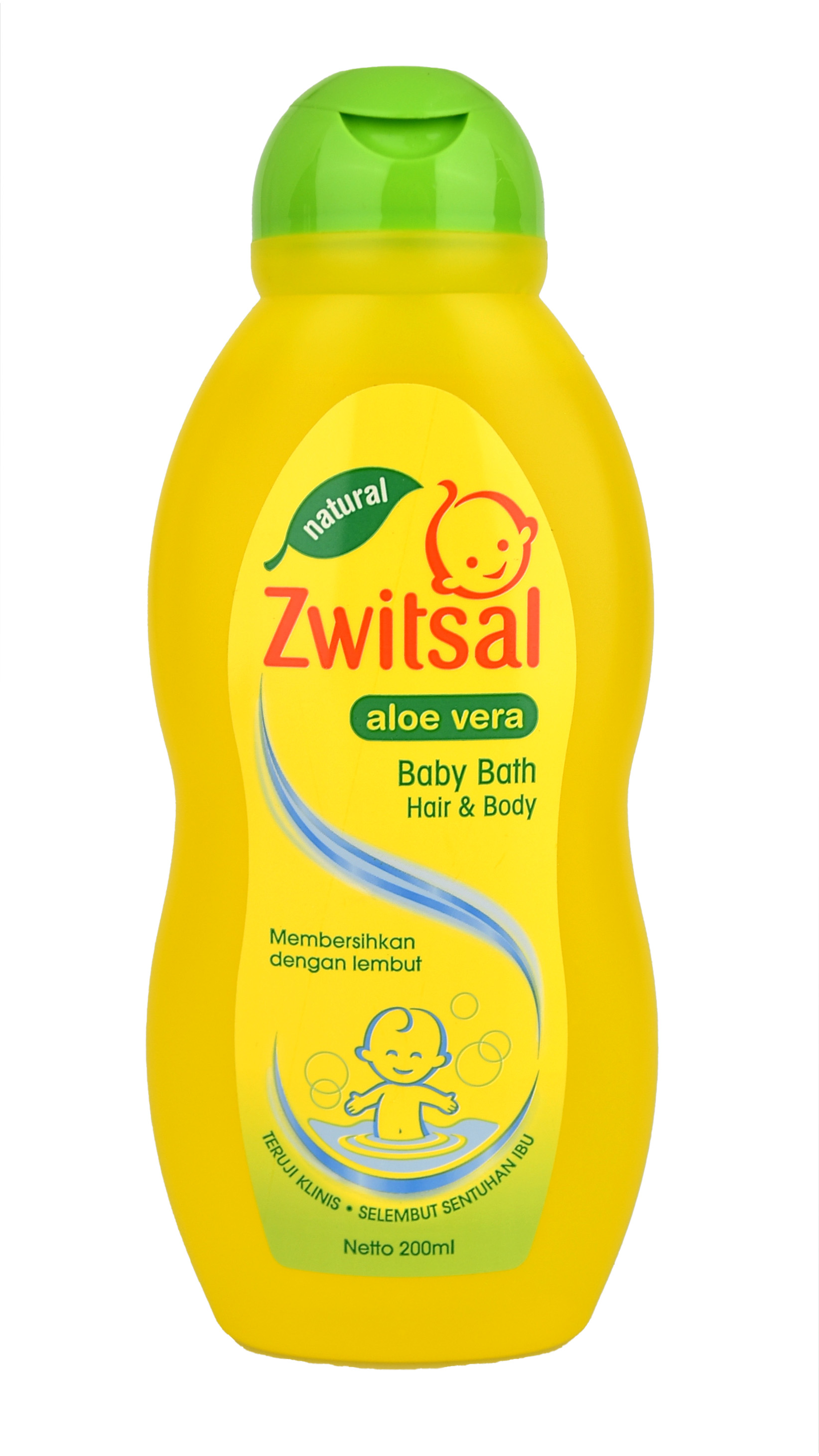 Zwitsal baby bath natural hair body 200 ml Bormadago
