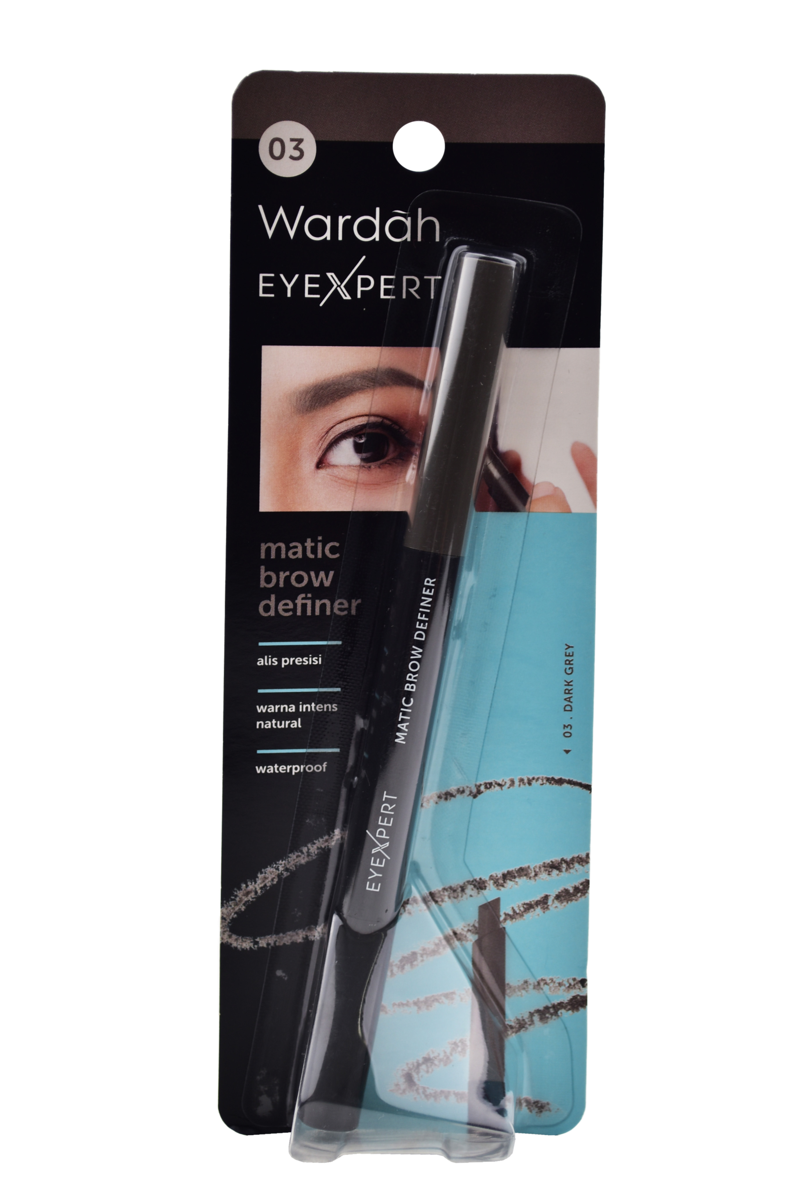 Wardah eyexpert matic brow definer 03 dark grey Bormadago