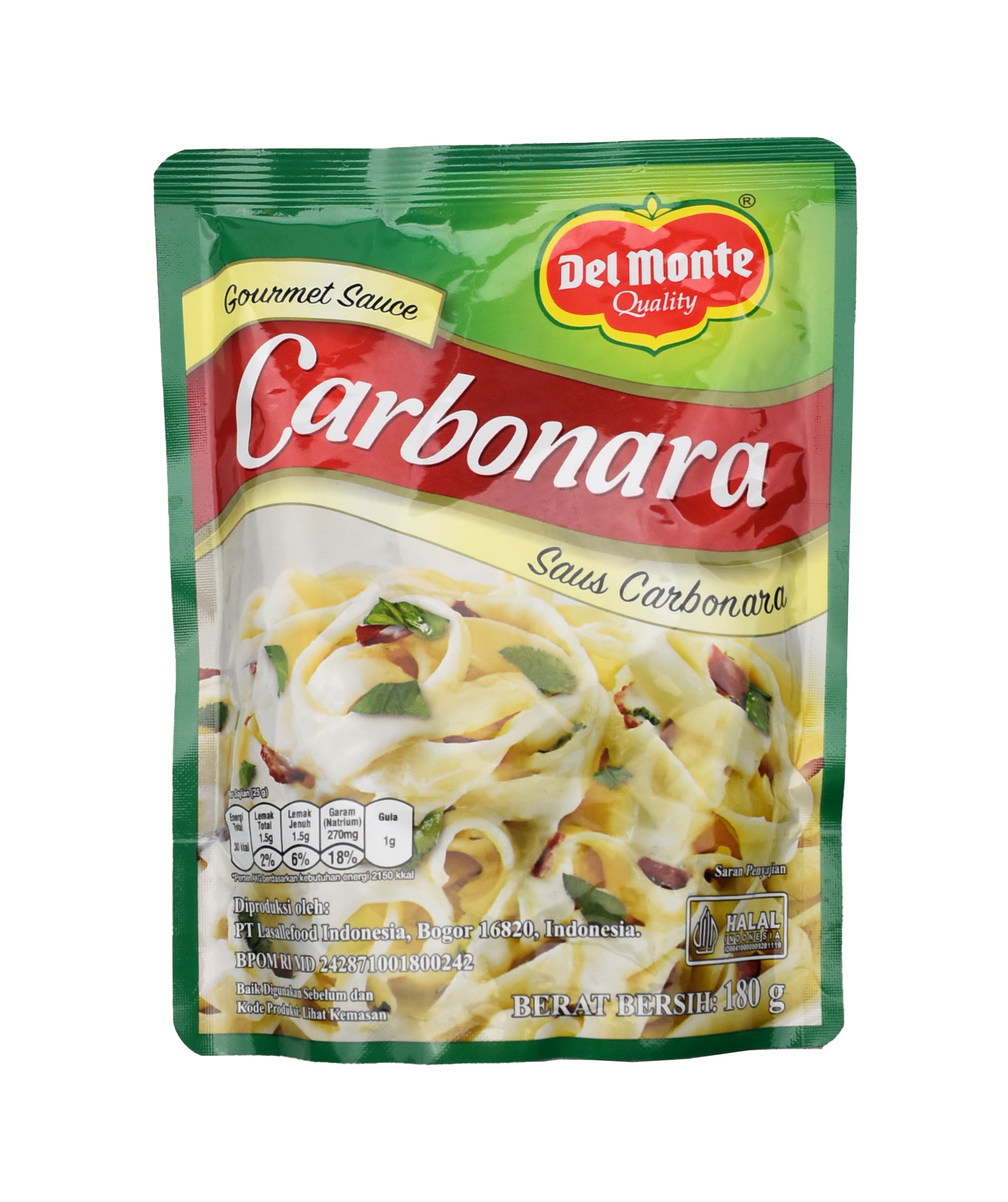 Delmonte carbonara pouch 180 gr Bormadago